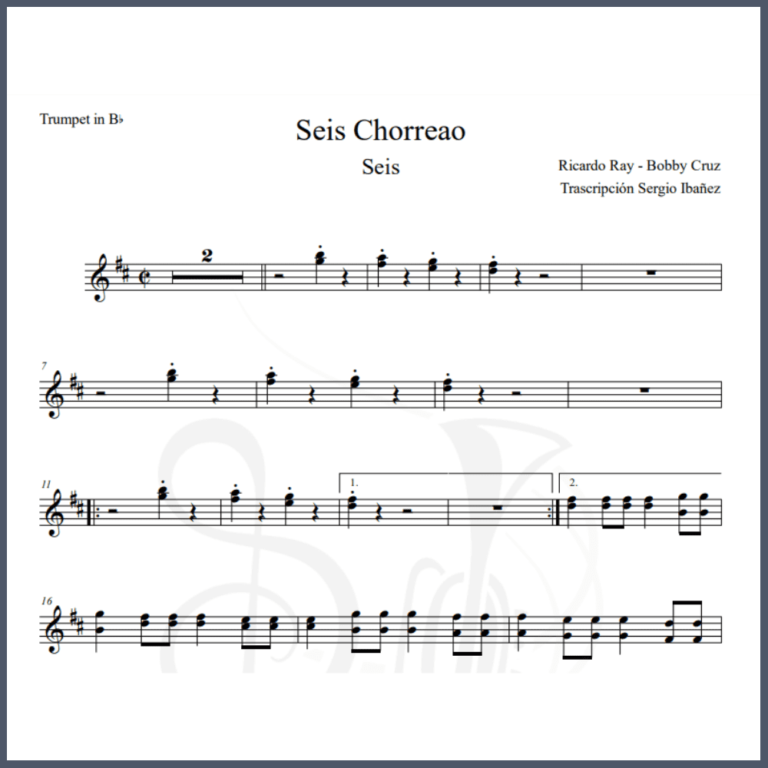 SEIS CHORREAO – PARTITURA TROMPETA – Sergio Ibañez
